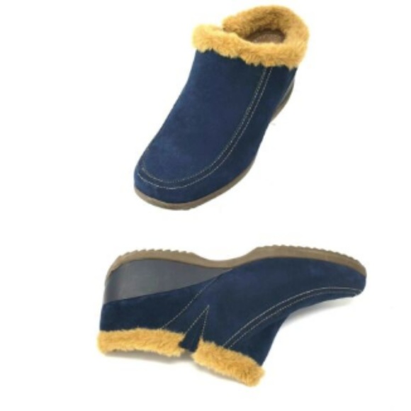 Sporto | Shoes | Sporto Blue Suede Gabby Slip On Moccasin Clog 2w ...